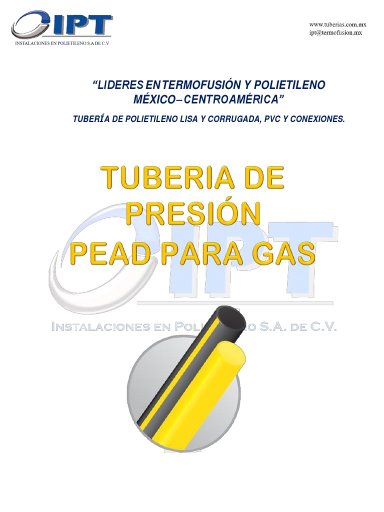 Gas 091221 Ficha Tecnica de Tuberia Lisa Pead Gas - Ipt | PDF | Tubería (transporte de fluidos ...