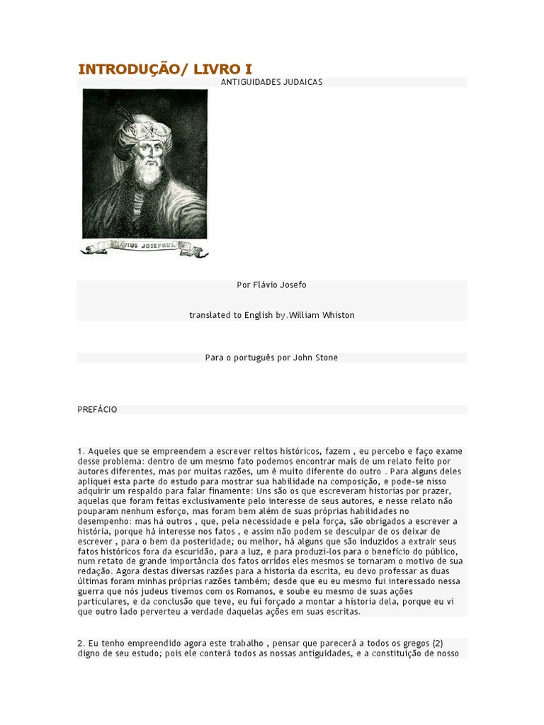 Antiguidades Judaicas de Flávio Josefo | PDF | Adão e Eva | Noé