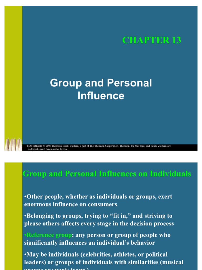 Group and Personal Influence | PDF | Social Group | Behavior