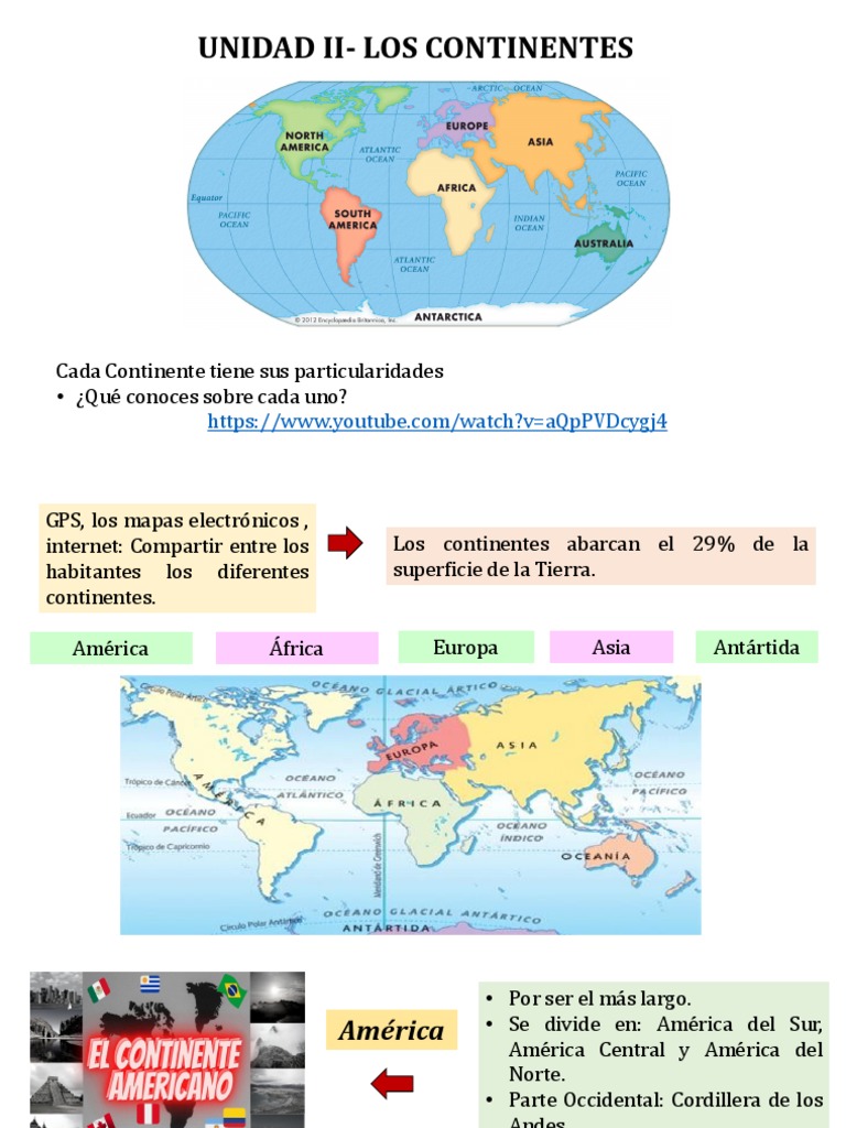 Clase 1-La Ubicacion de Los Continentes | PDF | Andes | Continente