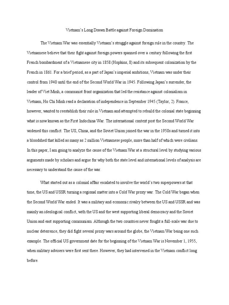 Vietnam's Century-Long Struggle Against Foreign Domination: A Complex ...