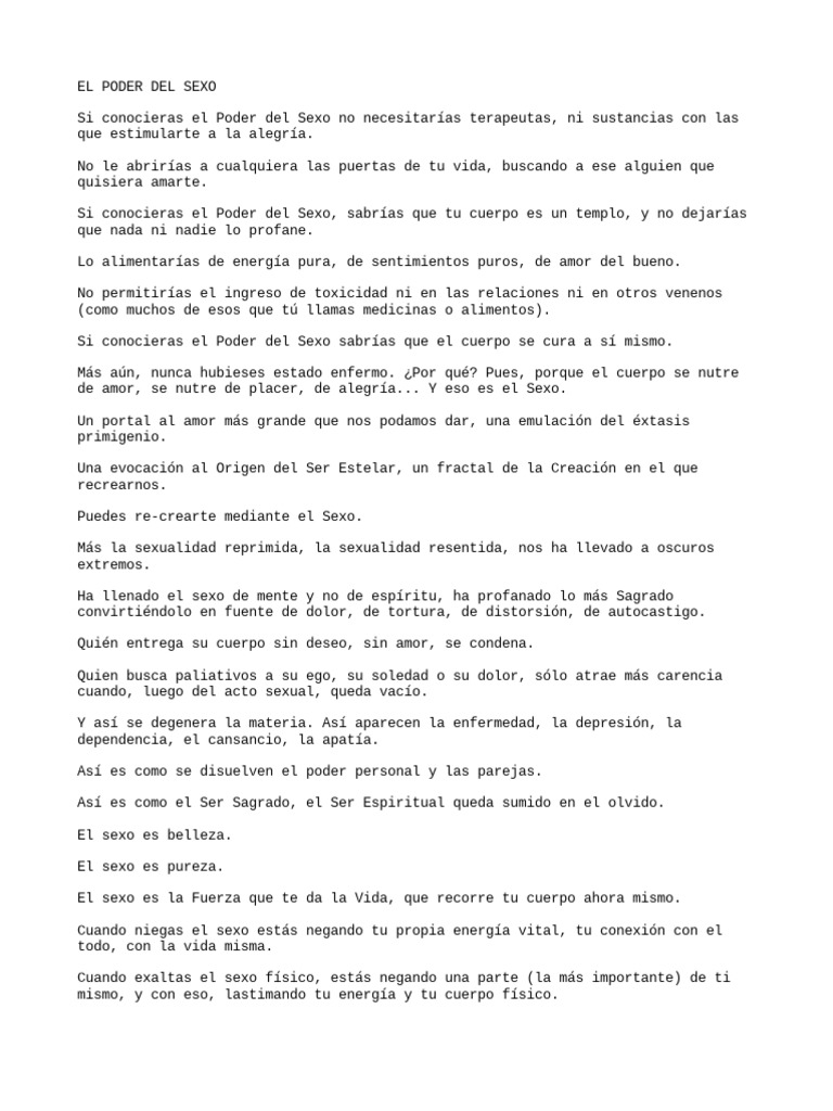 El Poder Del Sex Pdf Amor