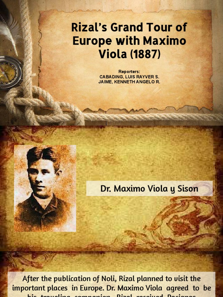 Rizal's Grand Tour of Europe With Maximo Viola | PDF | Travel | History