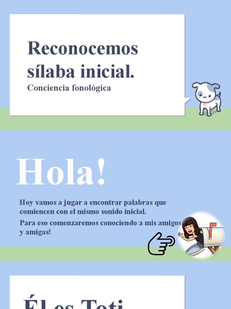Identificación de sílaba inicial para niños | PDF