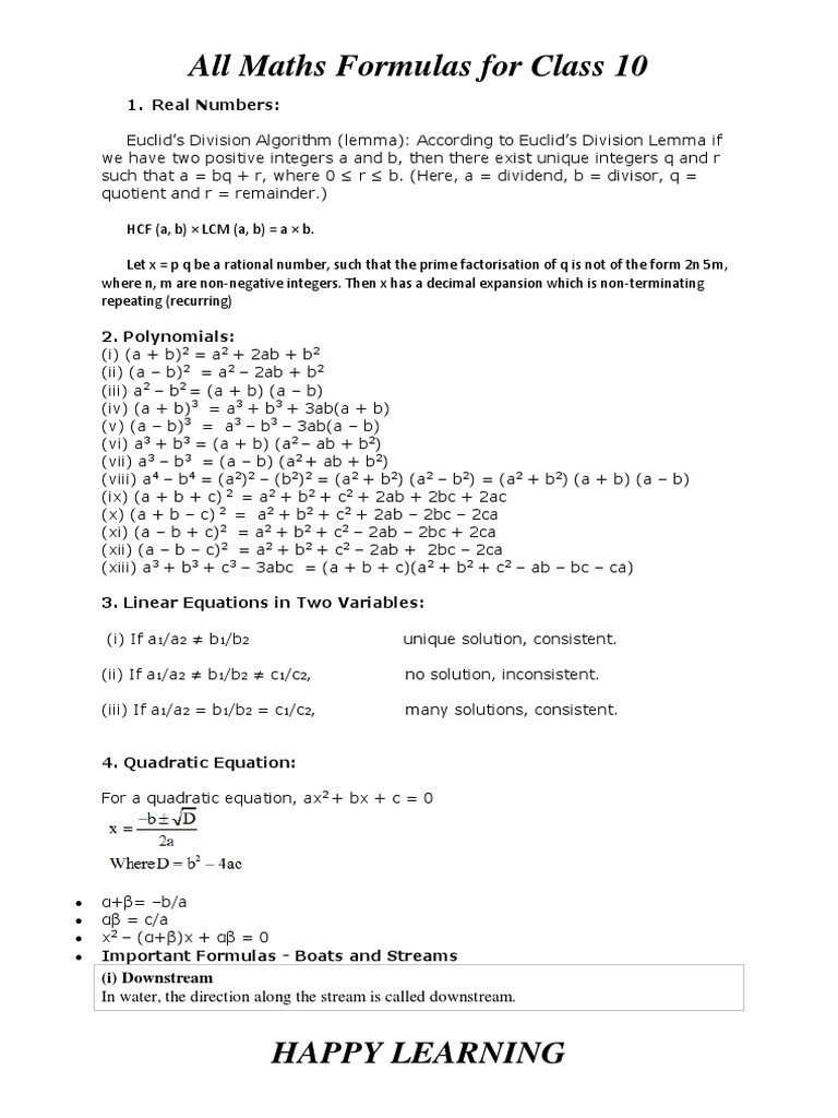 All Maths Formulas | PDF | Circle | Trigonometry