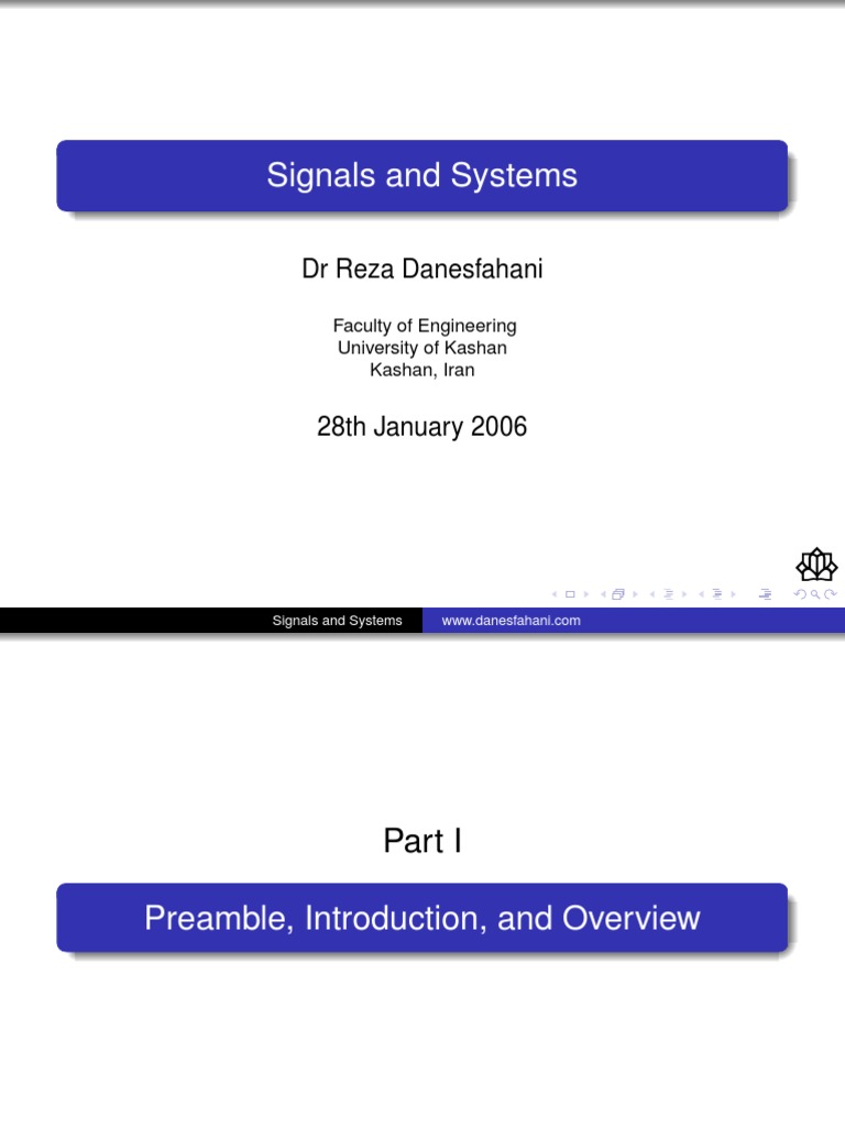 SS Signals and Systems PRESENTATION | PDF | Modulation | Laplace Transform