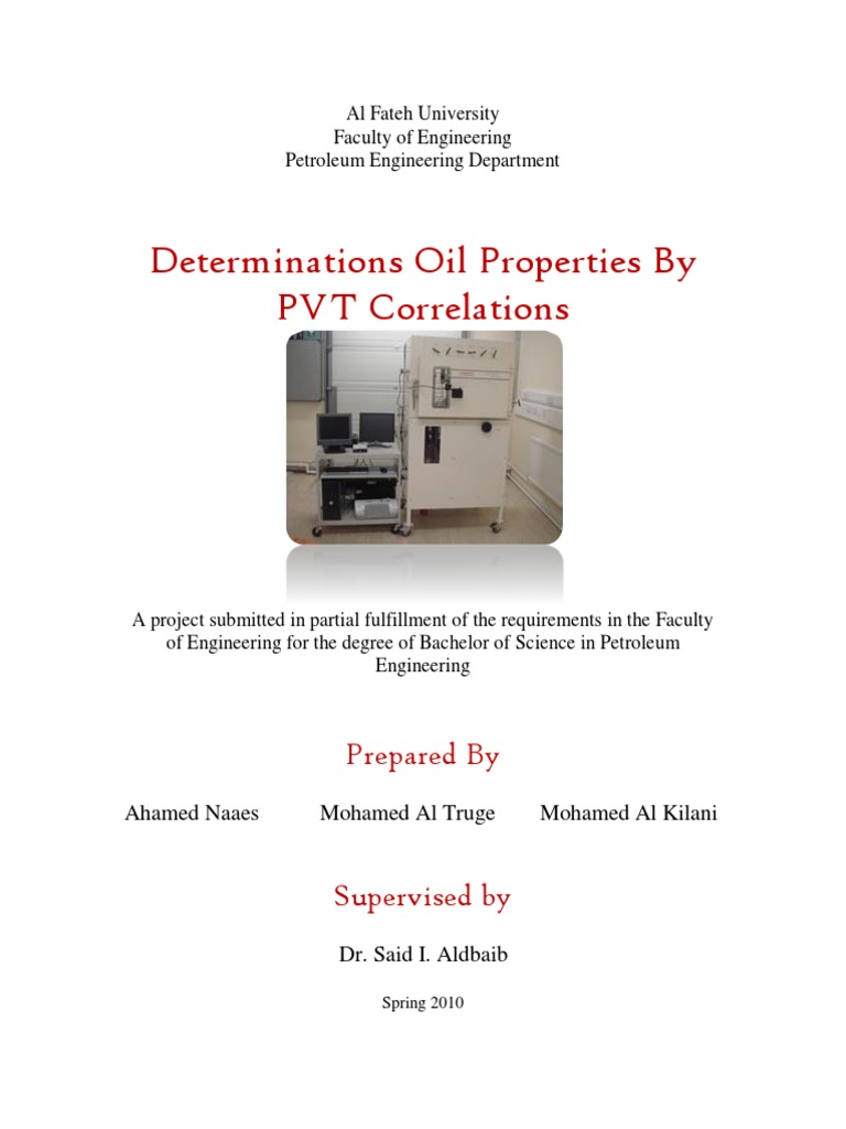 PVT Correlations for Oil Properties | PDF | Petroleum Reservoir | Viscosity