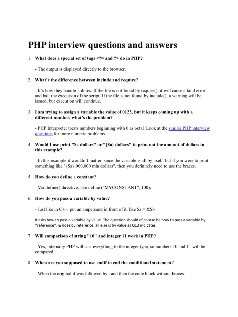 PHP Interview Questions and Answers: × CCCC CCCCCCCCCCCCCCC | Download ...
