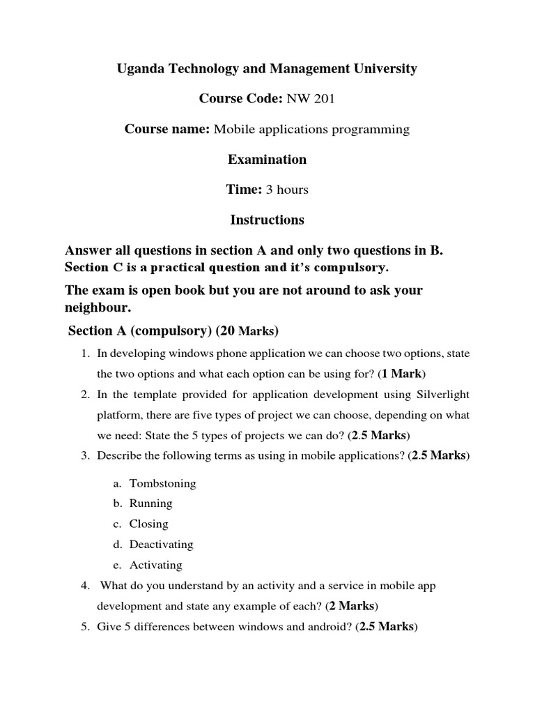 Mobile Applications Programming Pdf Mobile App Application Software