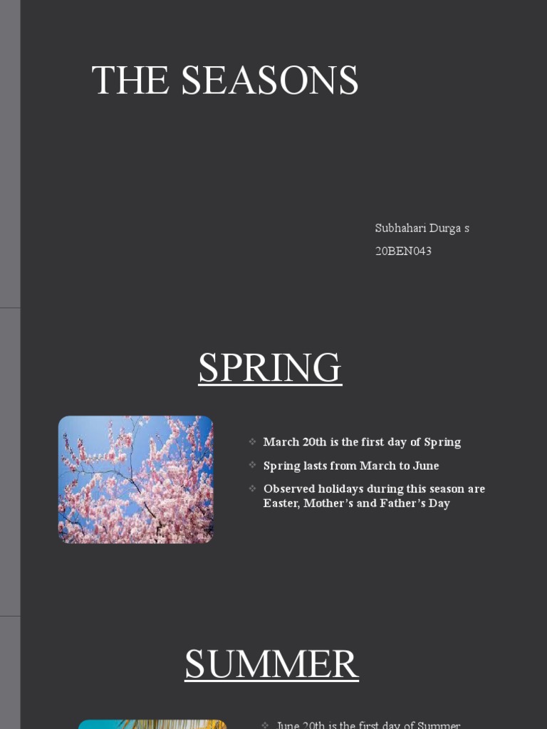 The Seasons | PDF