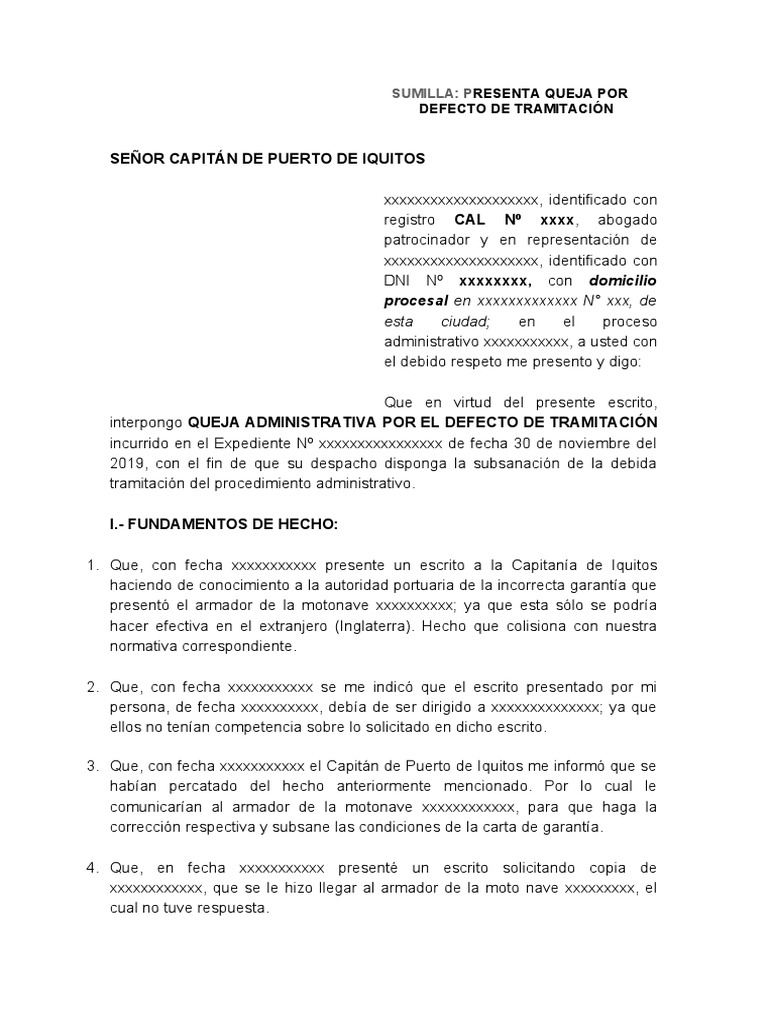Queja Administrativa | PDF | Gobierno | Justicia