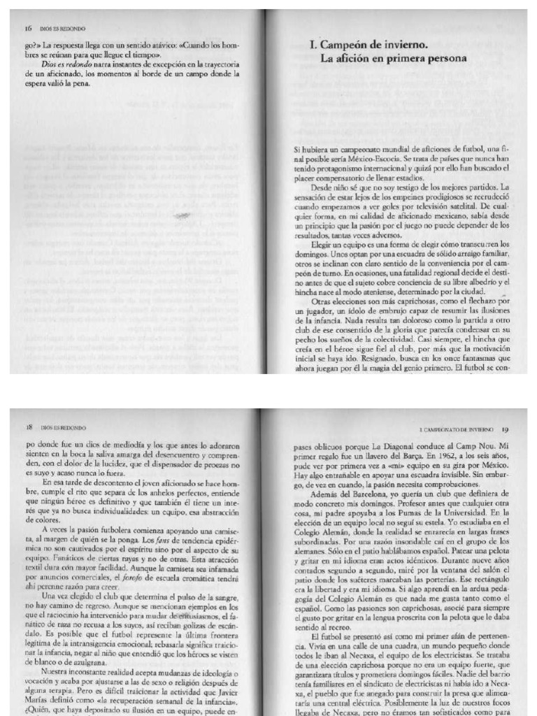 Villoro, Juan. Dios Es Redondo. | PDF