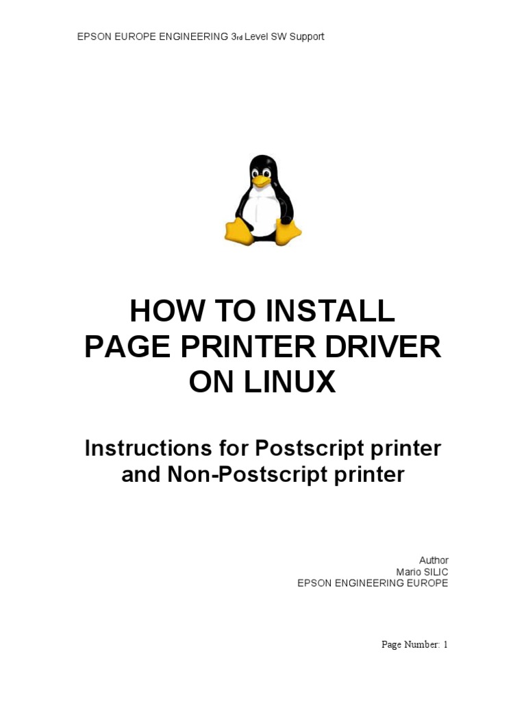 How To Install Printer Driver Linux | PDF | Printer (Computing) | Media ...