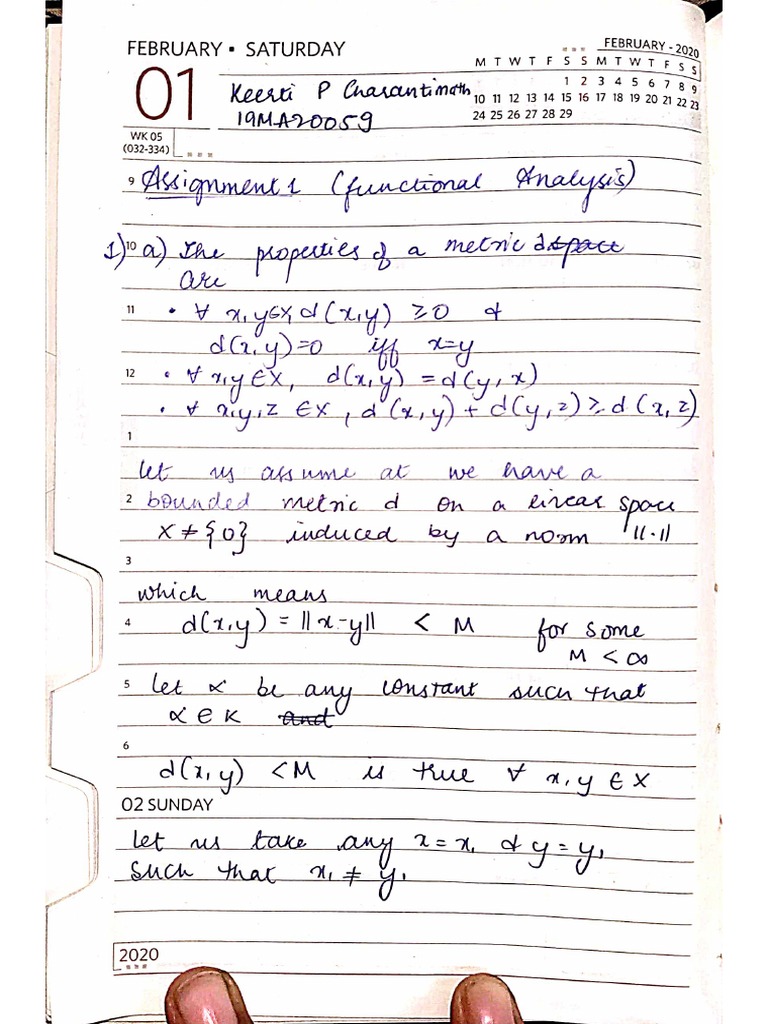 Functional Analysis Assignment | PDF