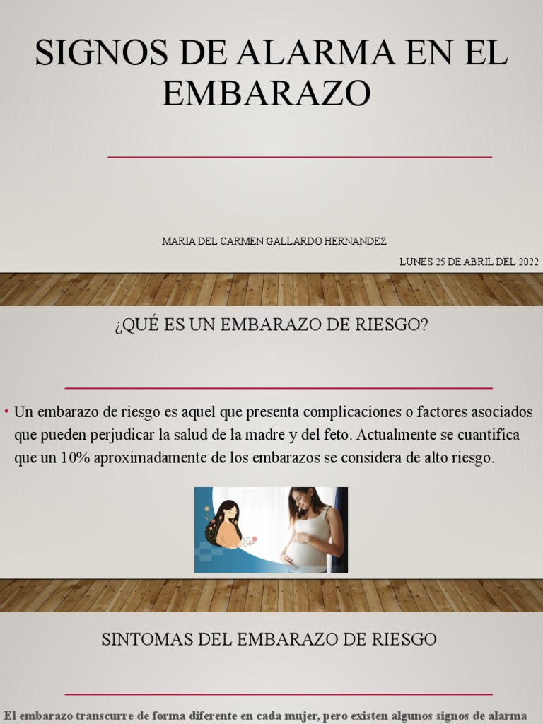 Signos de Alarma en El Embarazo | PDF | El embarazo | Parto prematuro