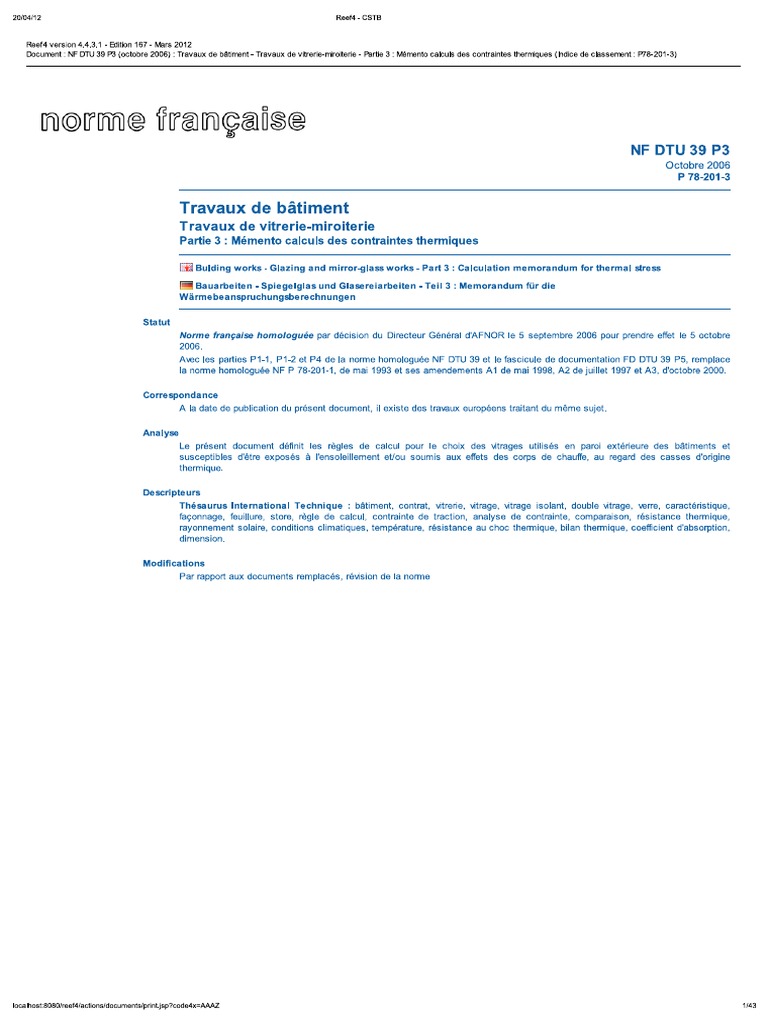 DTU - 39 Partie 3 | PDF
