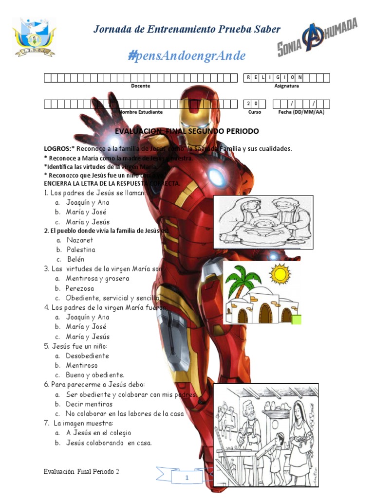EVALUACION Logros FINAL SEGUNDO PERIODO Religion | PDF | María, madre de Jesús | Jesús