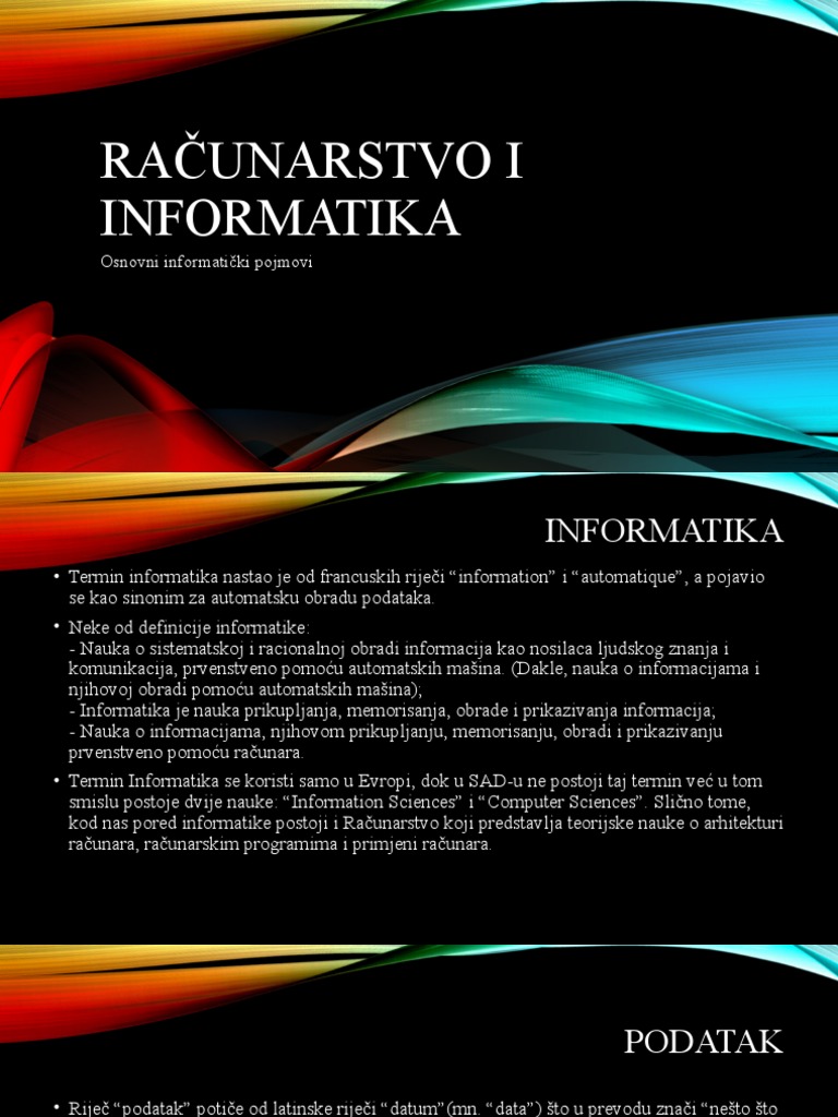 Računarstvo I Informatika 1 | PDF