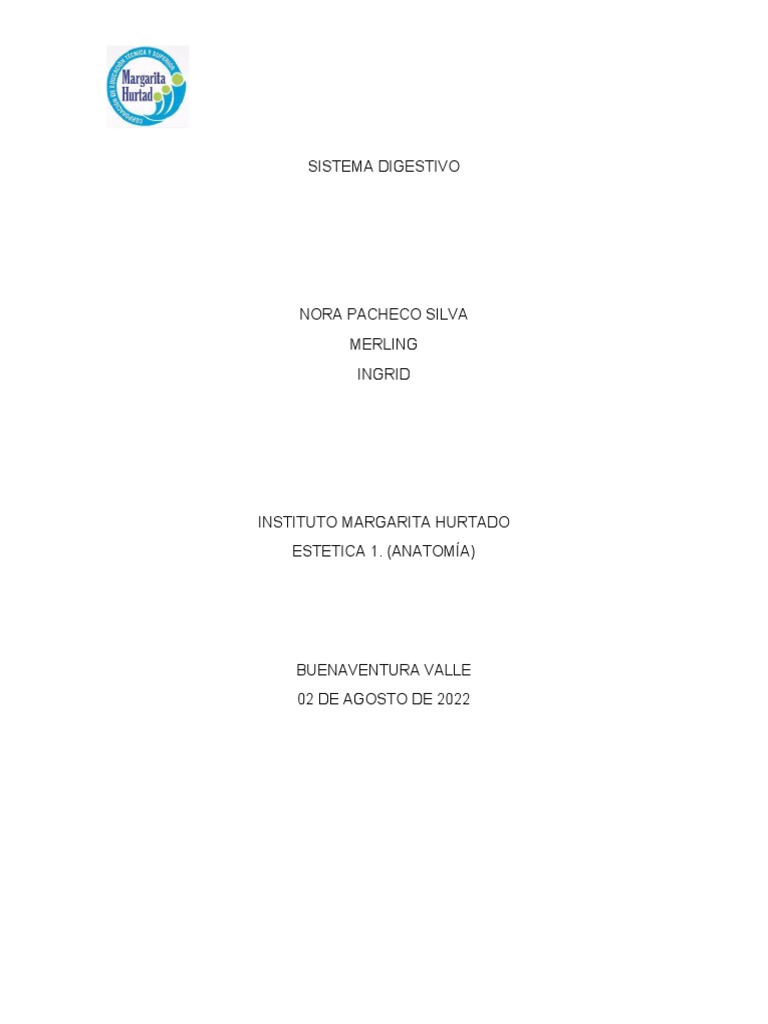 Sistema Digestivo Pdf Digestión Sistema Digestivo Humano