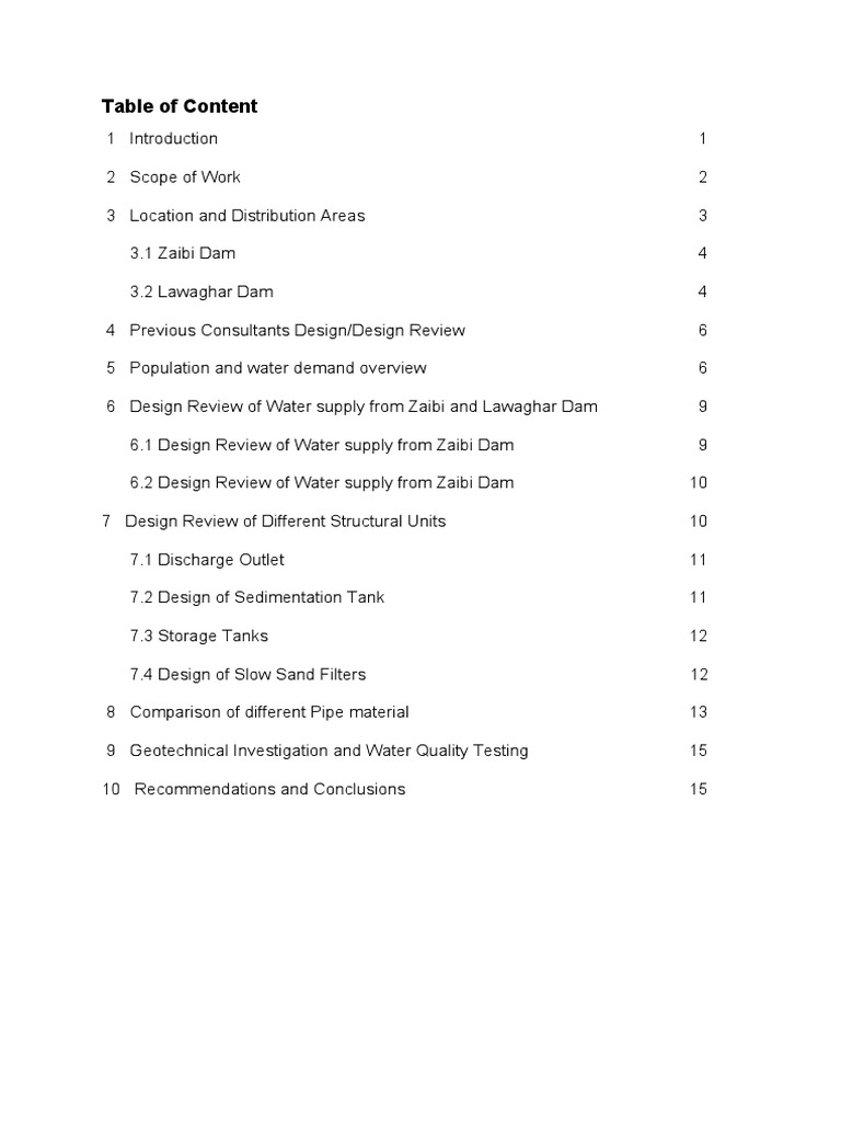 Design Review Report Lawagher Dam | PDF | Pipe (Fluid Conveyance ...