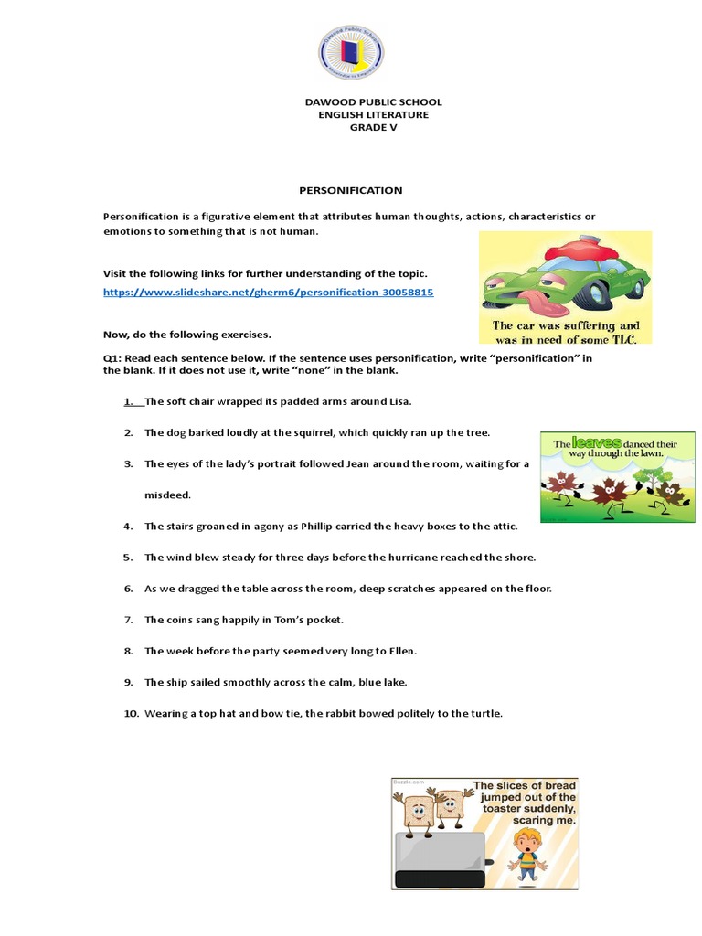 Personification | PDF | Language Arts & Discipline