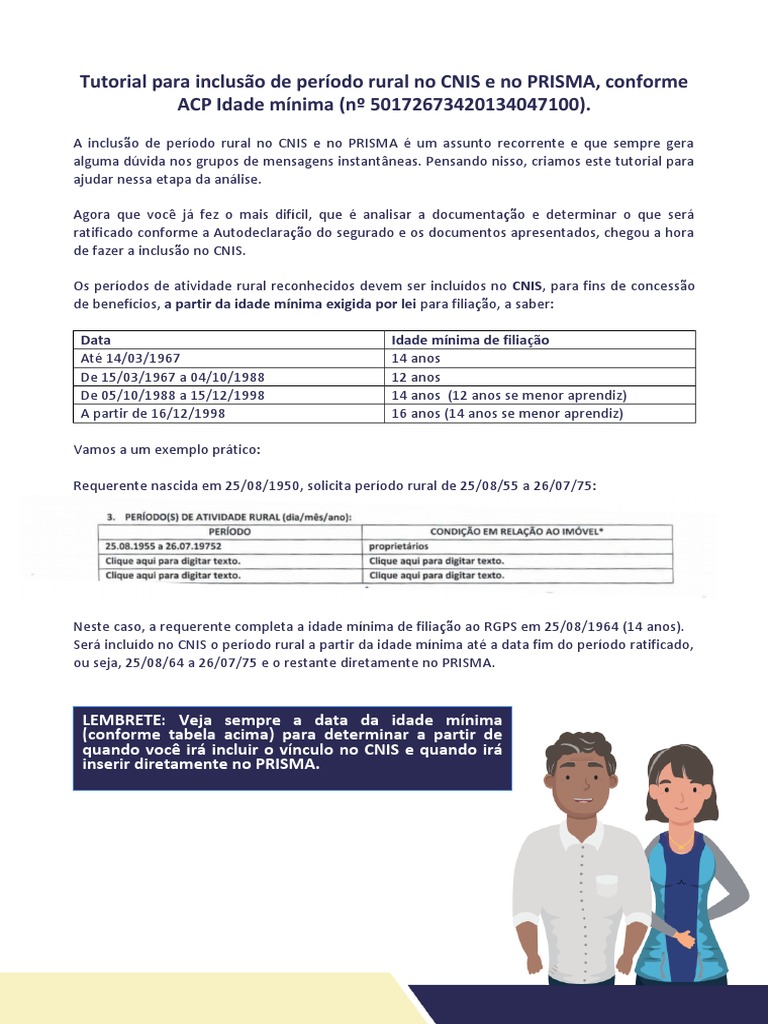 Tutorial ACP Idade Minima | PDF | Tempo