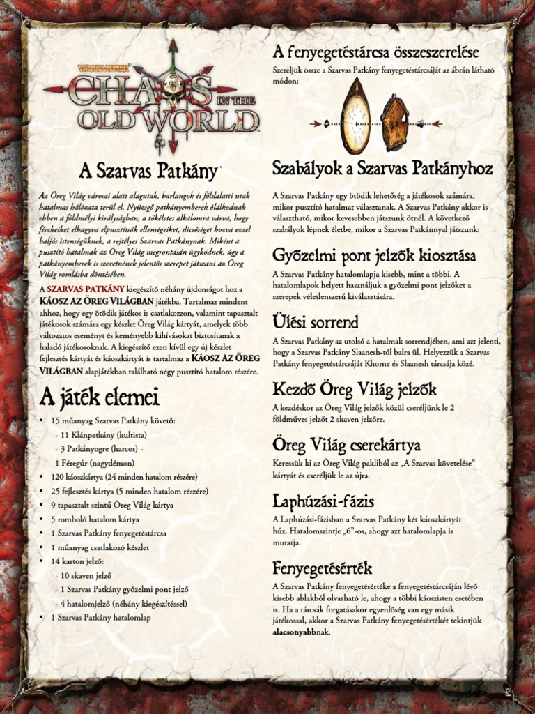 Chaos in The Old World The Horned Rat Expansion | PDF