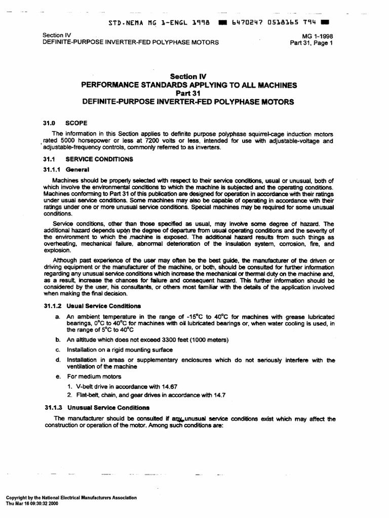 Nema MG01 1998 Part 31 | PDF
