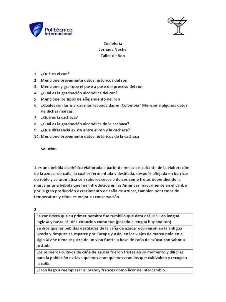 Ron | PDF | Ron | Bebidas alcohólicas