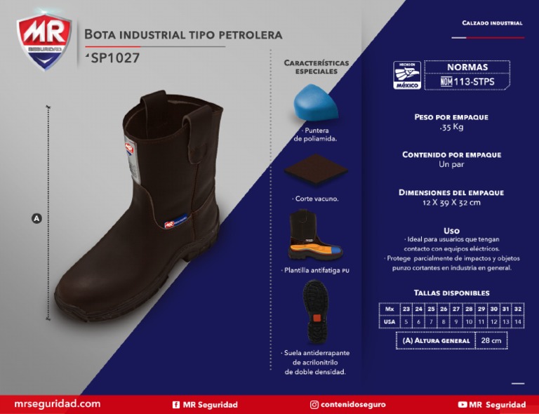 Bota Industrial Tipo Petrolera sp1027 | PDF