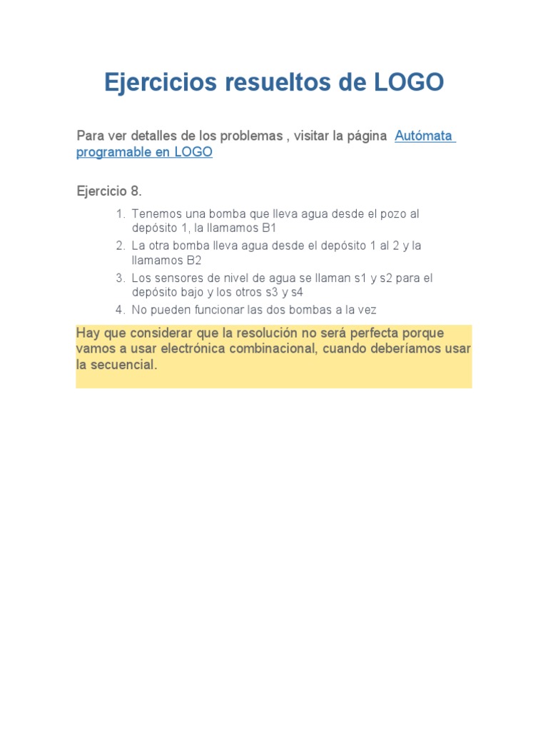 Ejercicios Resueltos de LOGO | PDF