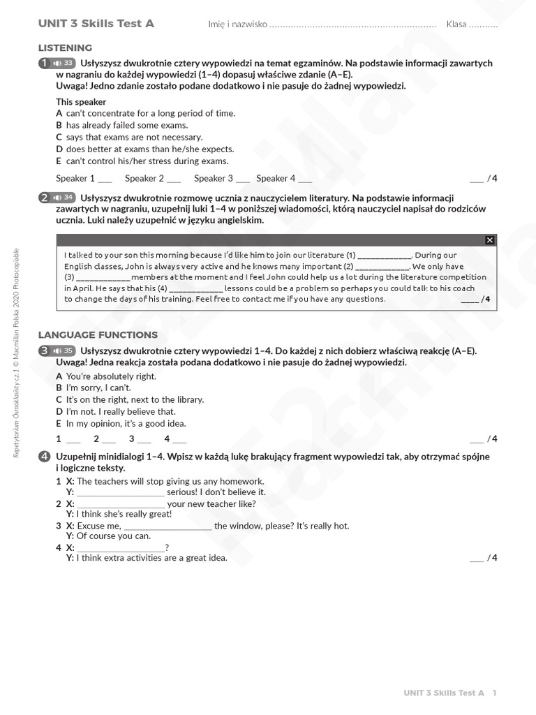 Unit 3 Skills Test A | PDF