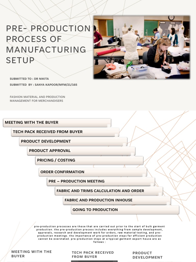 Pre-Production Processes: A Breakdown of Key Stages Prior to Bulk ...