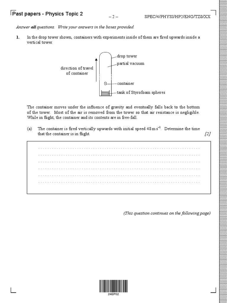 Topic 2 Pastpapers All | PDF | Force | Friction