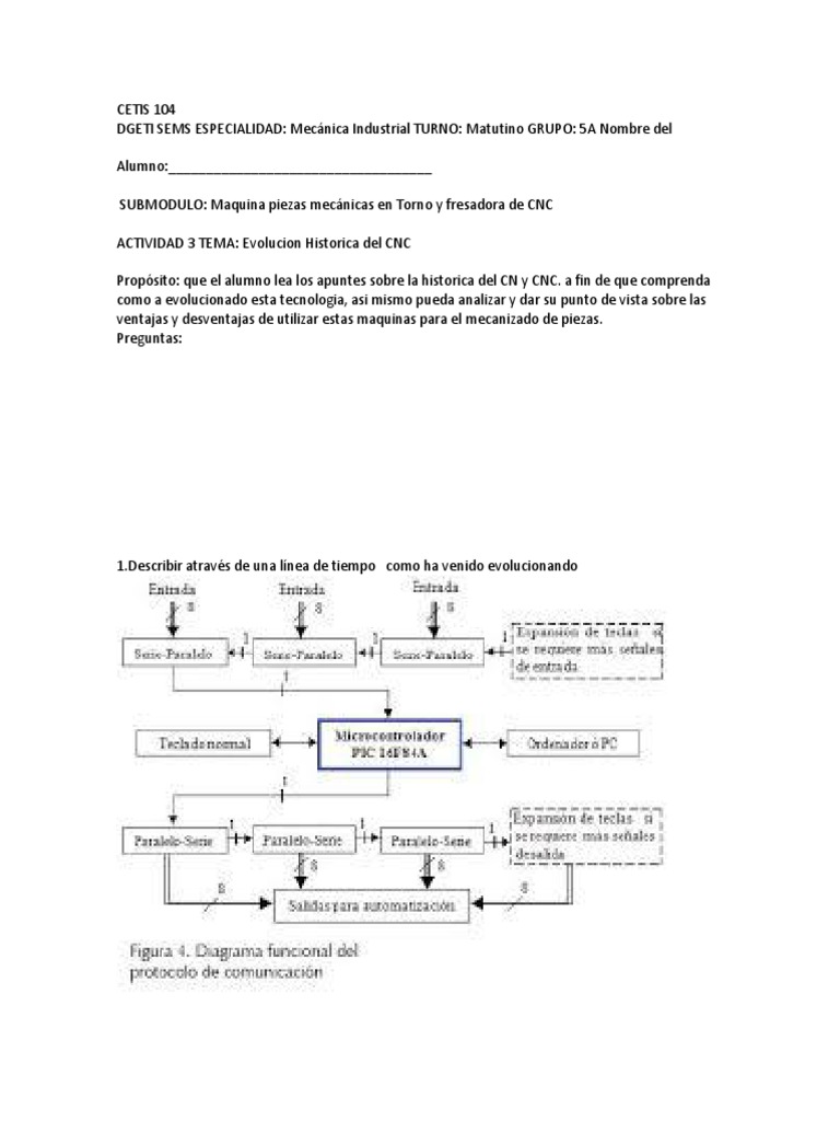 Torno CNC .1 | PDF | Control numerico | Sector secundario de la economía
