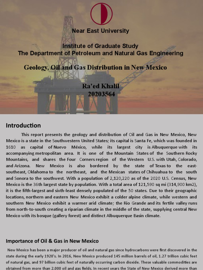 Oil and Gas Distribution in New Mexico | PDF | Petroleum | New Mexico