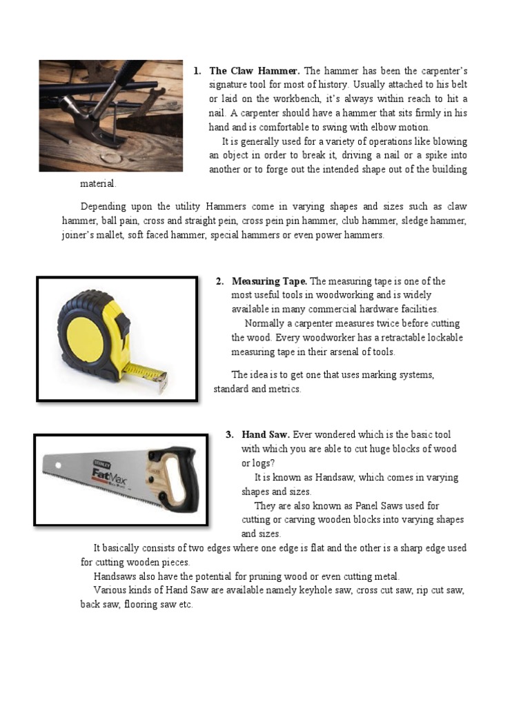 Carpentry | PDF | Hammer | Carpentry