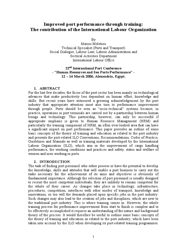 Ilo Training Pdf Learning Motivation