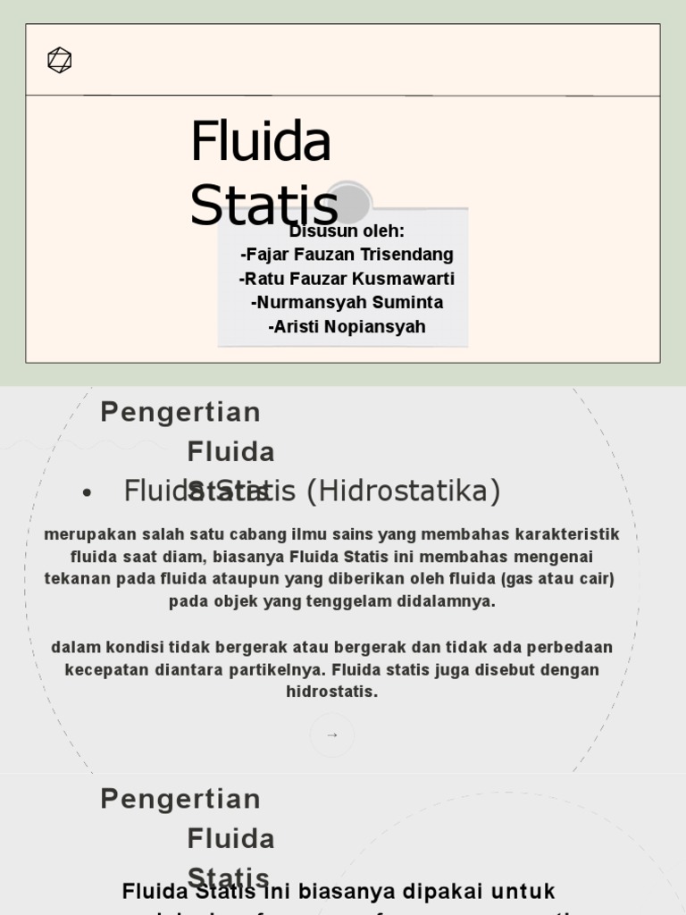 Fluida Statis | PDF