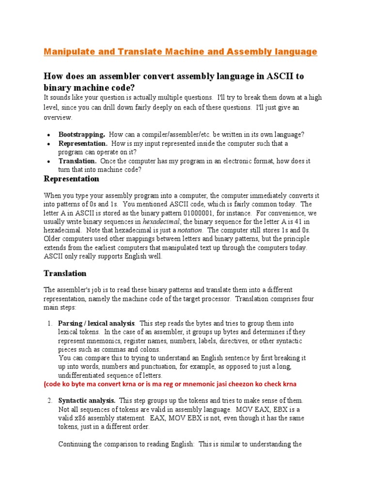 Assembly to Machine Code Translation | PDF | Assembly Language | Computing