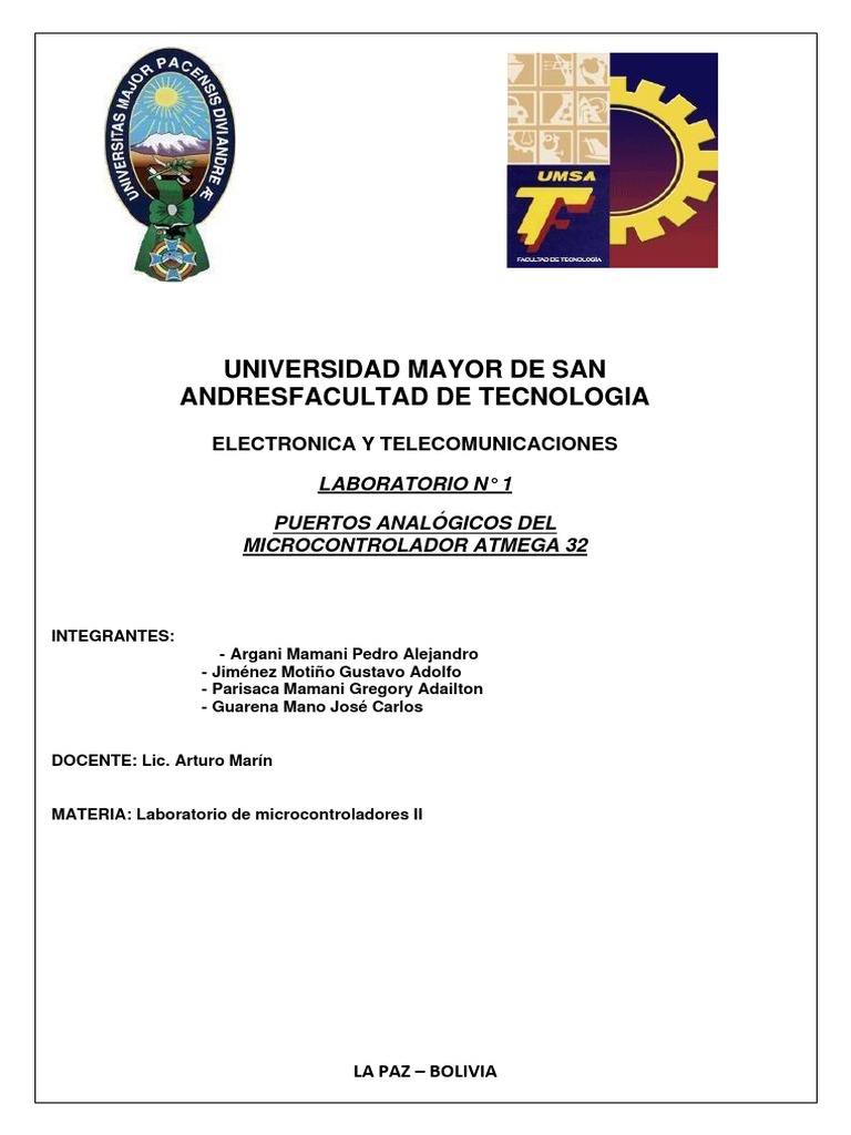 Informe Labo2 Micro II | PDF | Microcontrolador | Conversor analógico a digital