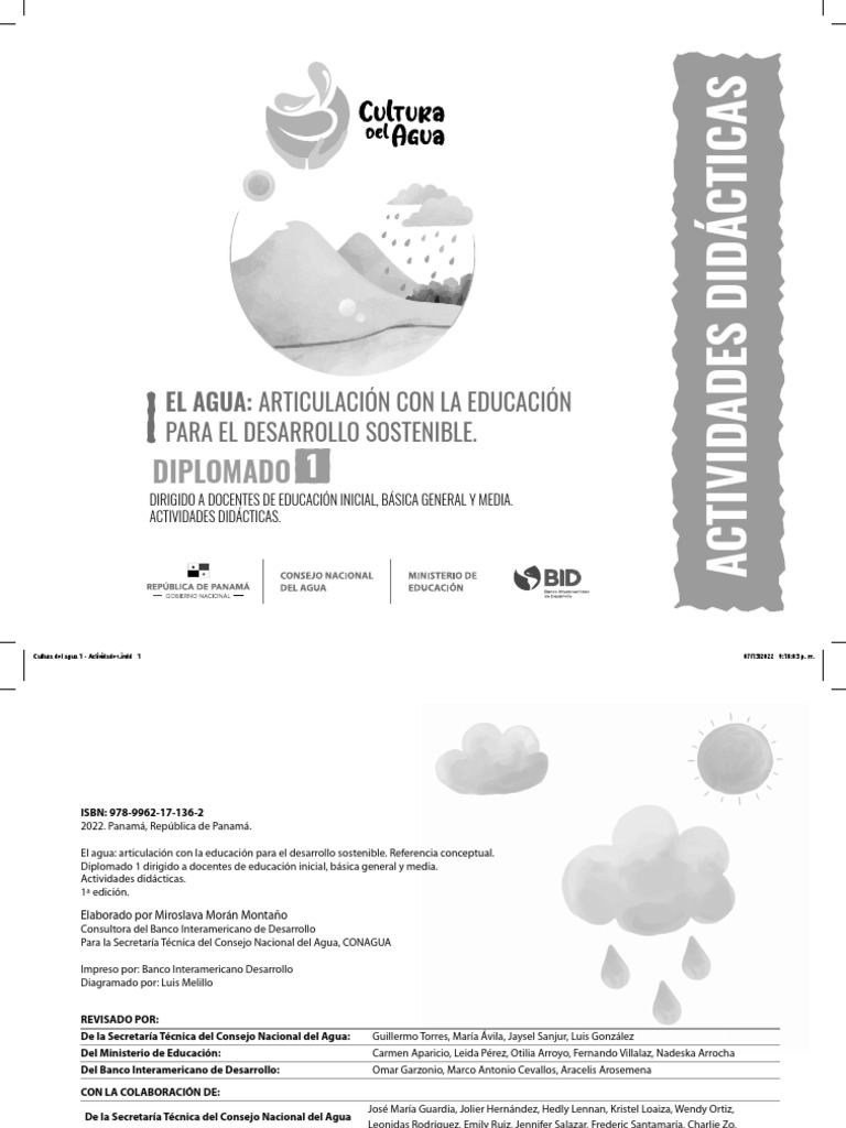 Cultura Del Agua Actividades | PDF | Educación de la primera infancia ...