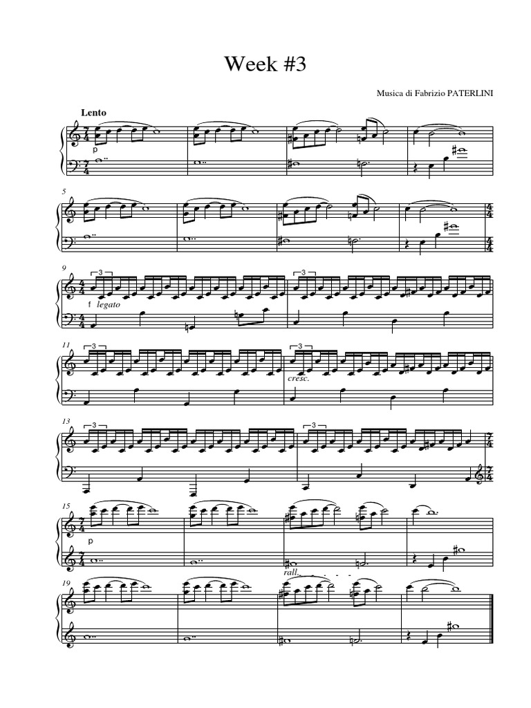 Fabrizio Paterlini Autumn Stories Week-3 | PDF