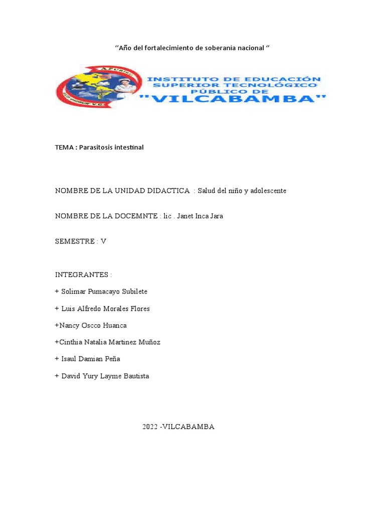 Parasitosis Intestinal 2 | PDF | Diarrea | Heces