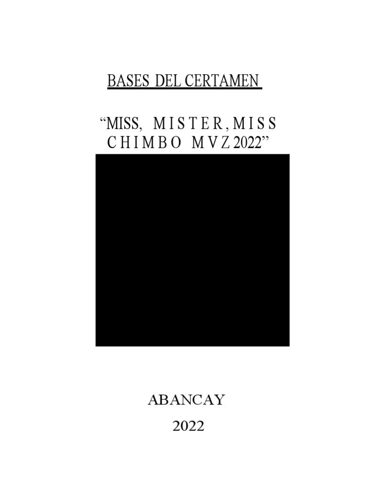 Bases Del Certamen | PDF