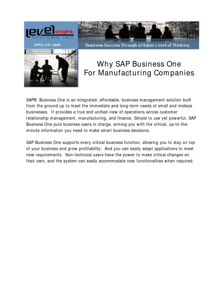 Why SBO For Manufacturing Brochure | PDF | Computing | Business