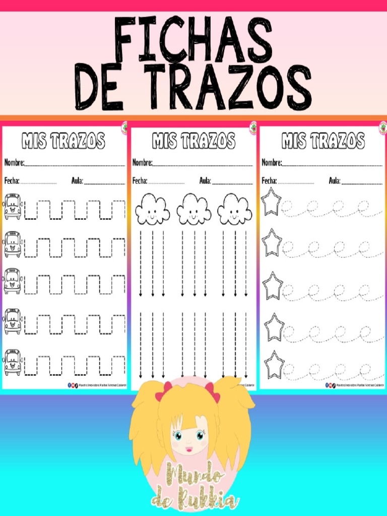 Fichas de Trazos para Inicial Recopilado Por Mundo de Rukkia | PDF