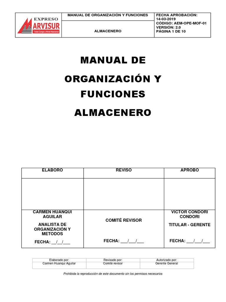 Mof Almacenero | PDF | Máquina elevadora | Paleta