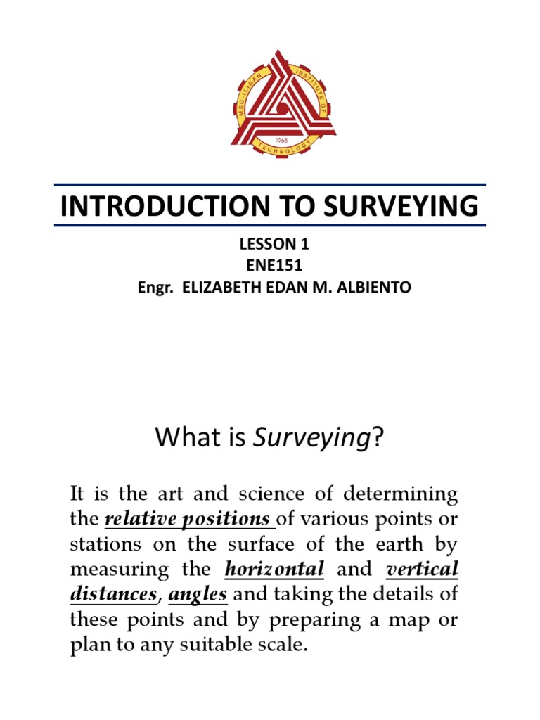An Introduction to Surveying: Defining the Field and Exploring Common ...