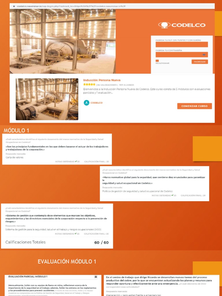 Respuestas Curso Hombre Nuevo Codelco | PDF